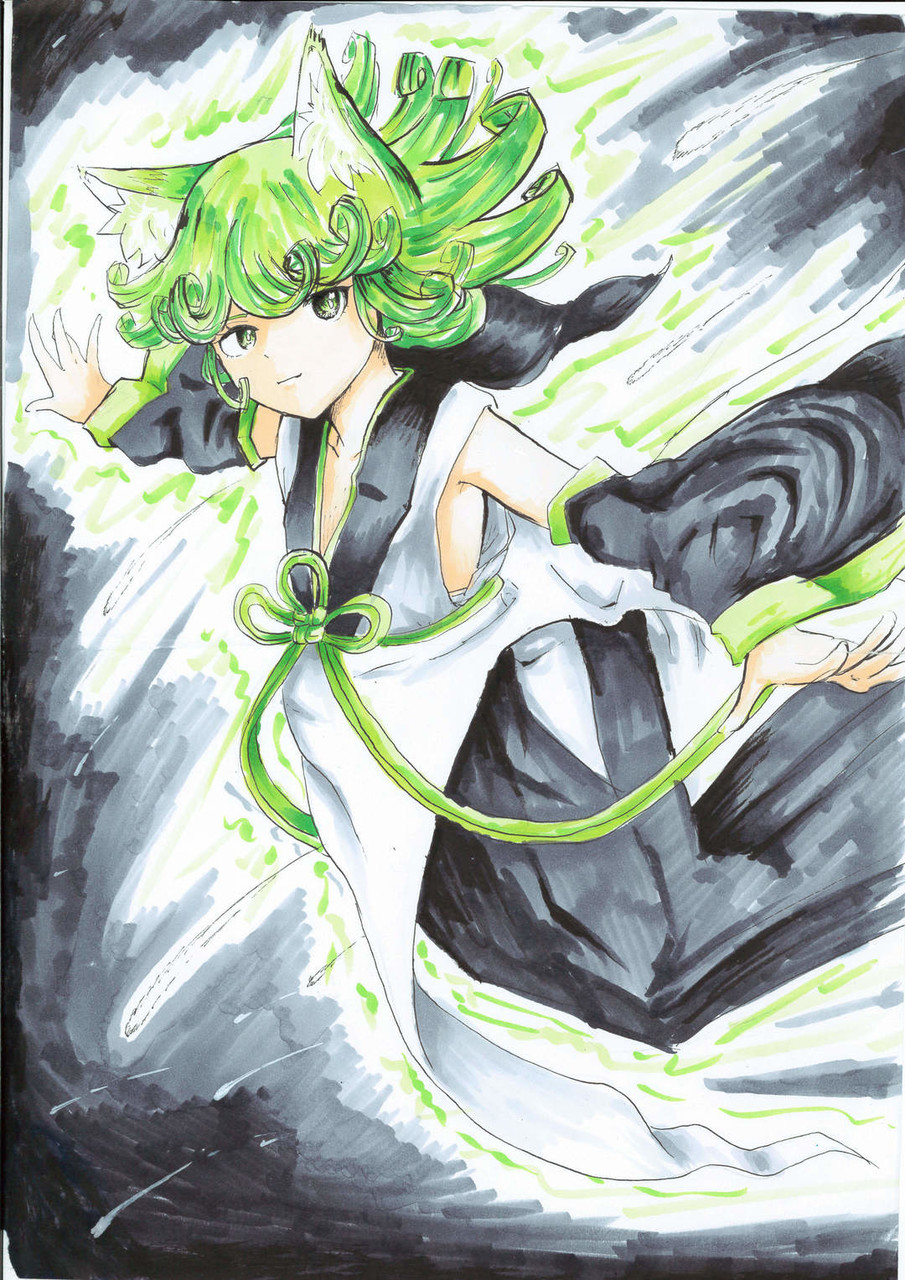 pikachunporo: "戦慄のタツマキでアマツキツネ ワンパンマンのタツマキちゃんをボカロ曲アマツキツネの狐にしてみた ...