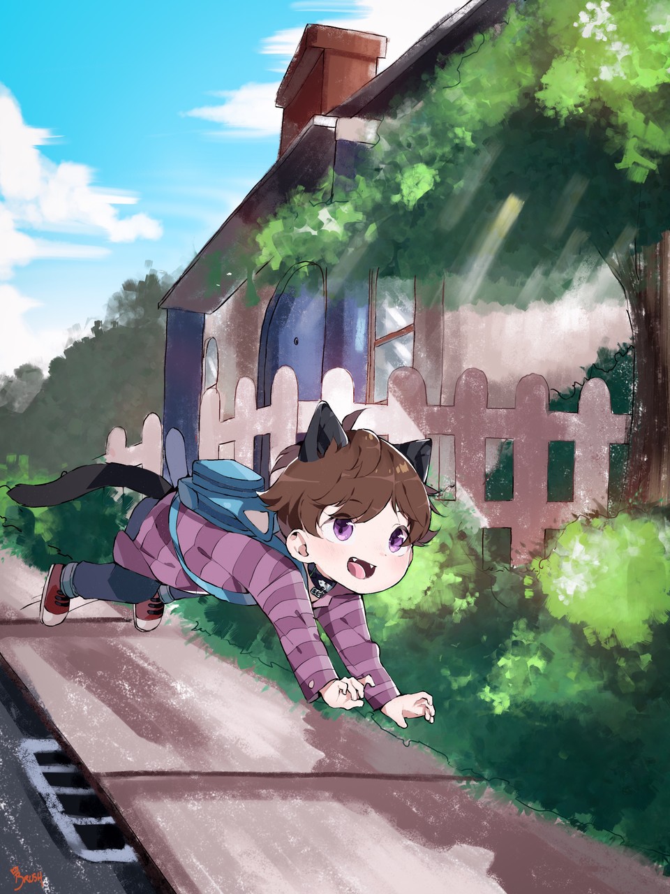 nemui: "A floof named Sebastian walking home from school,…" - Pawoo ...