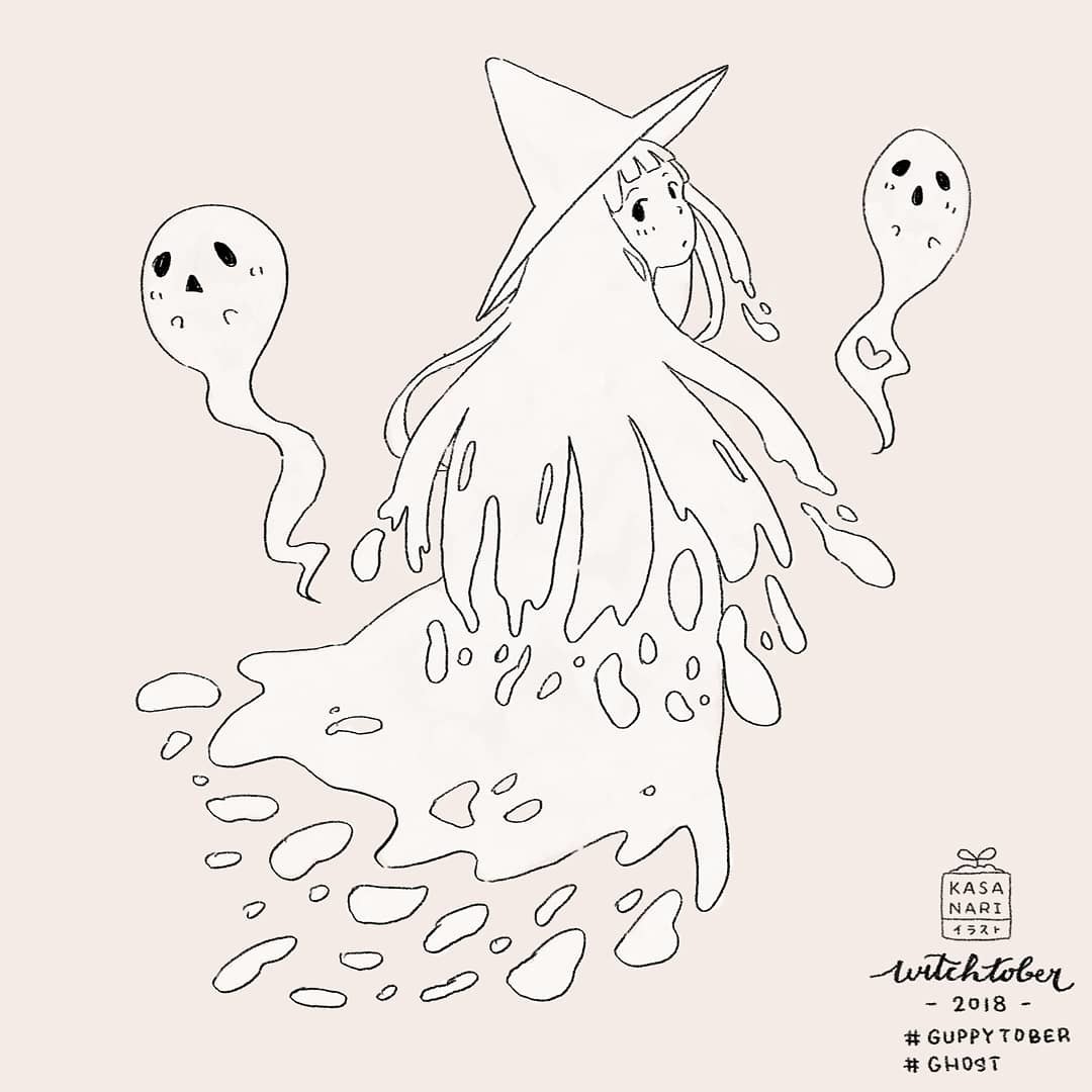 kasa-nari: "Ghost // 幽霊 2018.10.29 i'll post the last 2 tomo…" - Pawoo ...