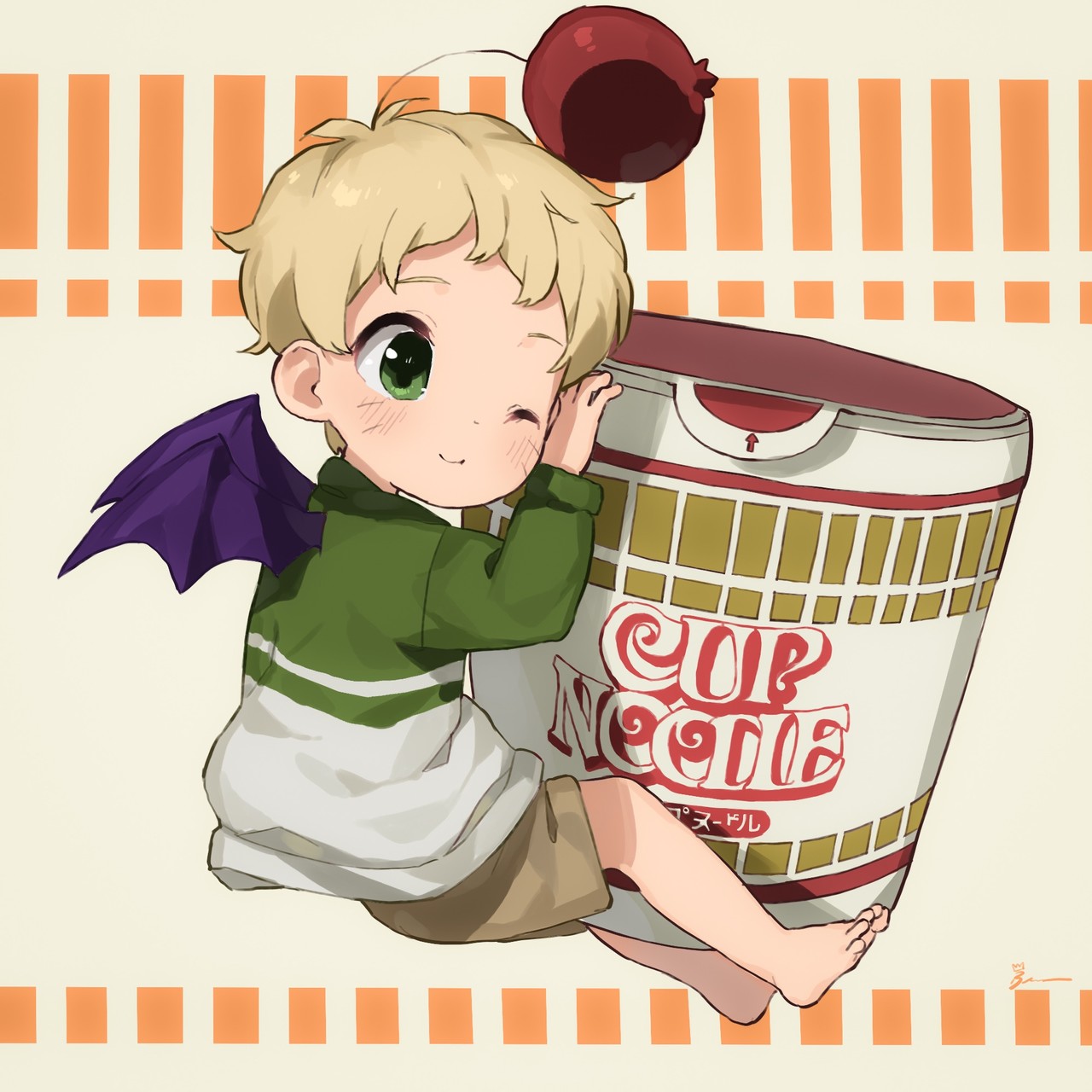nemui: "Cup noodle moogle! :3 🌸 Also available as a post…" - Pawoo - 創作 ...