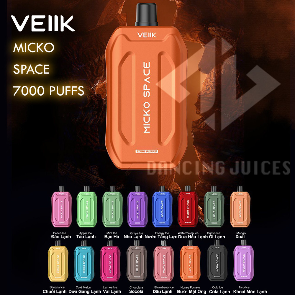 DANCING JUICES VAPE SHOP: "Veiik Micko Space 7000 Puffs – Pod 1 Lần ...