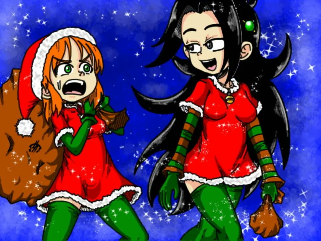 Cress: "Merry Christmas Everyone!! #Emlie #Rin #Christmas…" - Pawoo ...