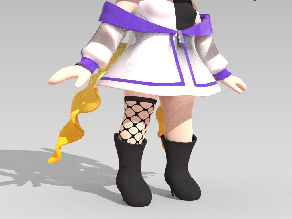 E-Ken: "No.7ちゃん続き。 網タイツのテクスチャを作成し、カスタムマッピングしてみた。 テクスチャは…" - Pawoo - 創作 ...