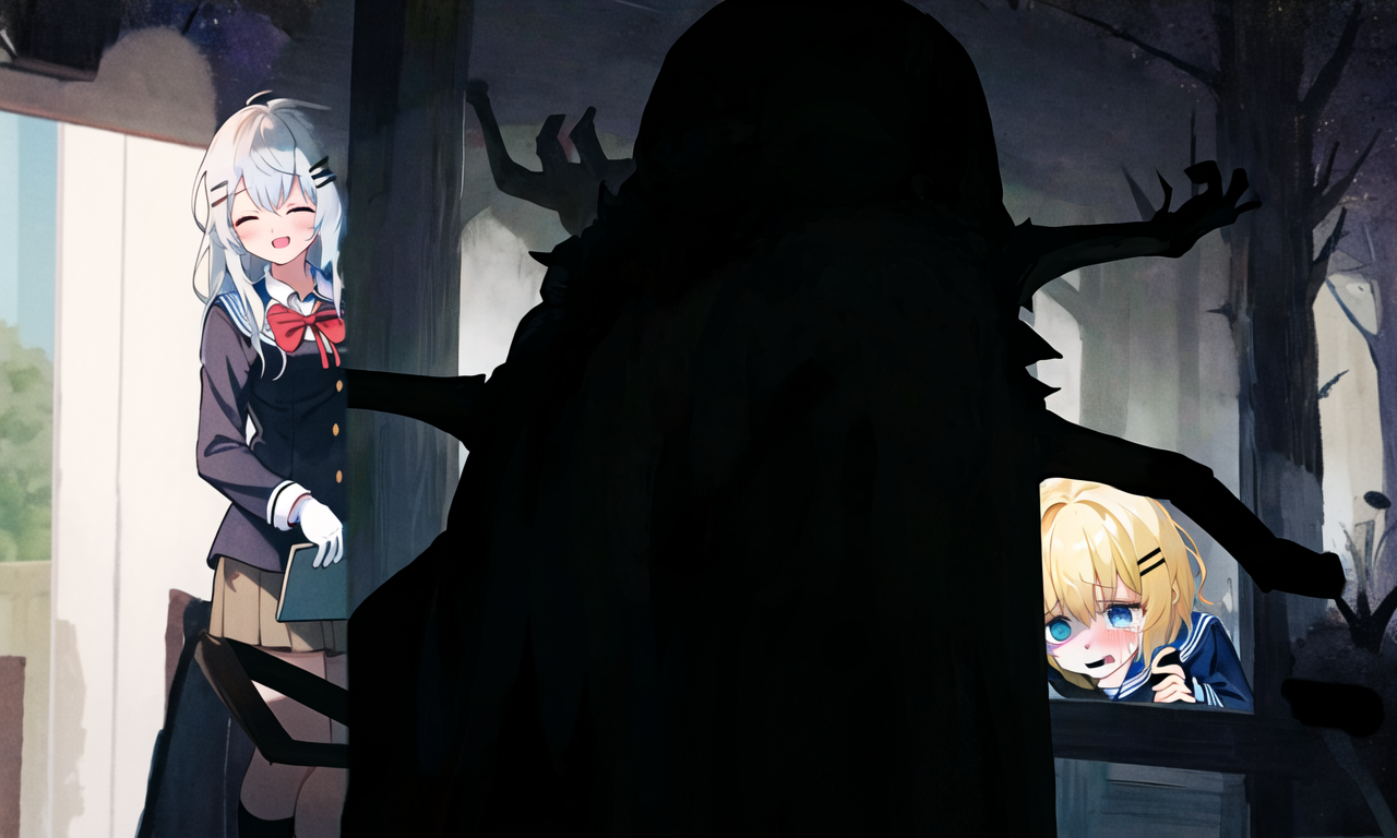 雨夏＠FANBOX始める: "日誌7_冬(晴) “ 今天幫助了走散的小女孩~開心。 ” #異世界生徒日誌 #AIイラスト #AI ...