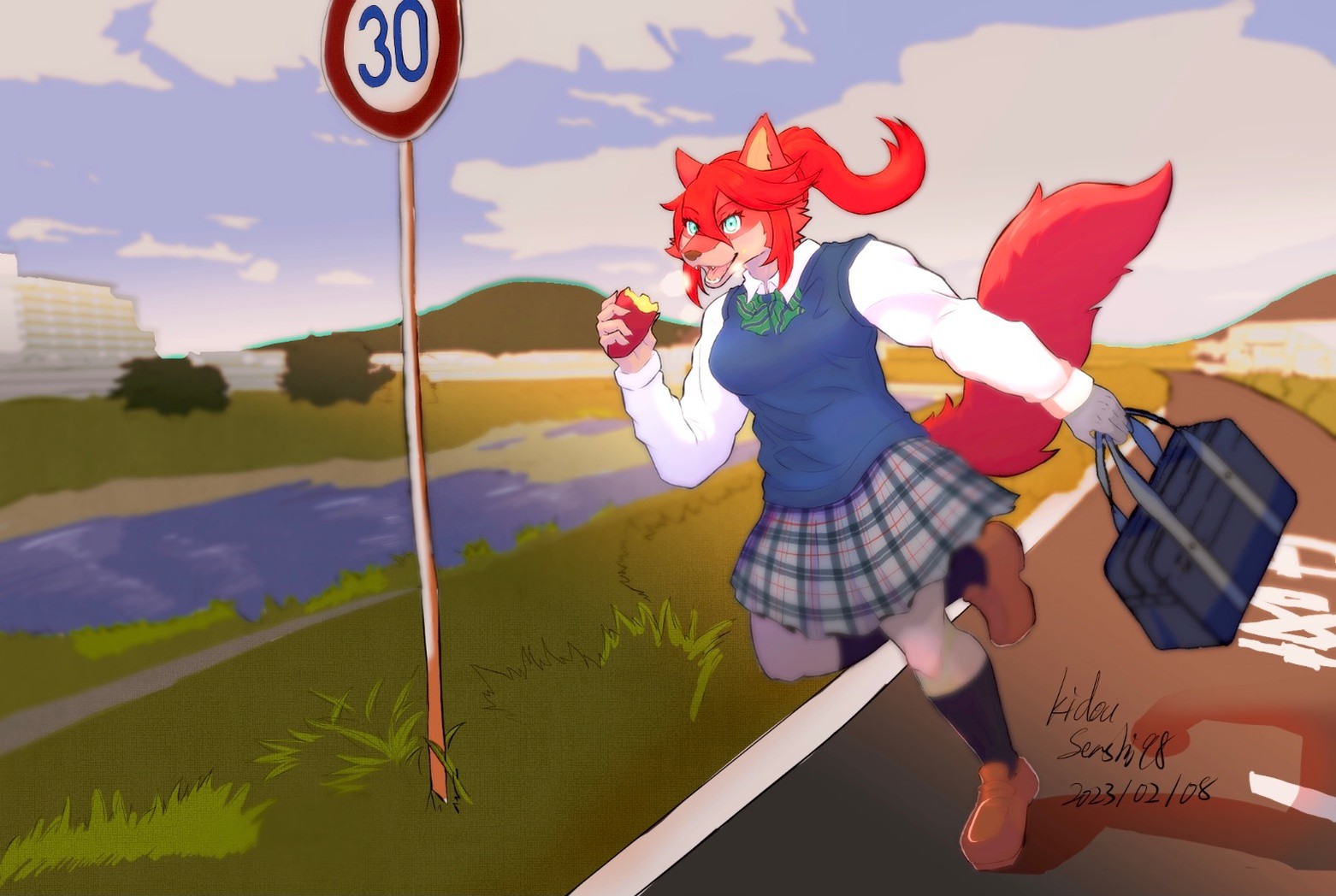 kidousenshi: "焼き芋🍠を食べる命ちゃん #メスケモ #背景 #furry" - Pawoo - 創作活動や自由なコミュニケーションを楽しめる場