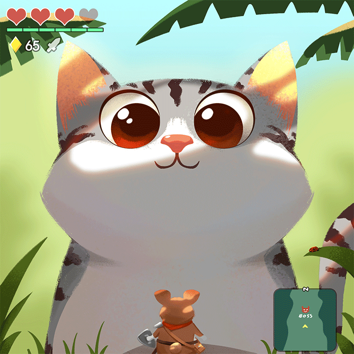 Lucas🎨: "《Little Mouse vs Evil Cat》 If it could really be…" - Pawoo ...