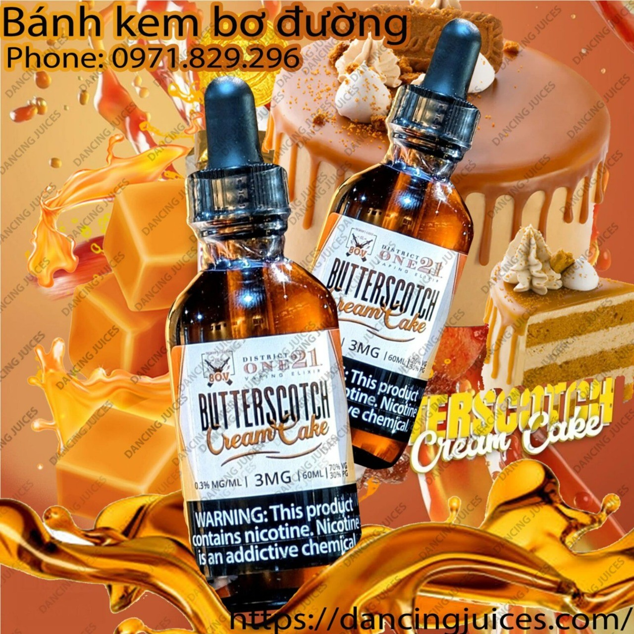 DANCING JUICES VAPE SHOP: "ONE21 Butterscotch Cream cake 60ml – Tinh ...