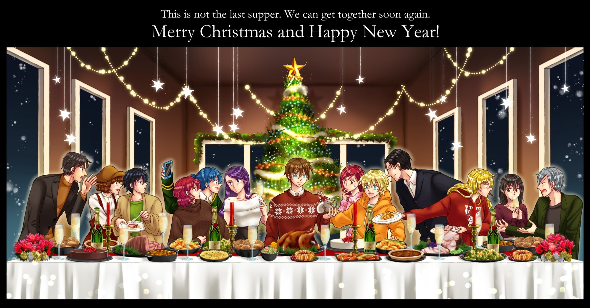 うり: "🌟🎄Merry Christmas and Happy New Year!🎅🎁 頂いた「最後の晩餐…" - Pawoo - 創作活動 ...