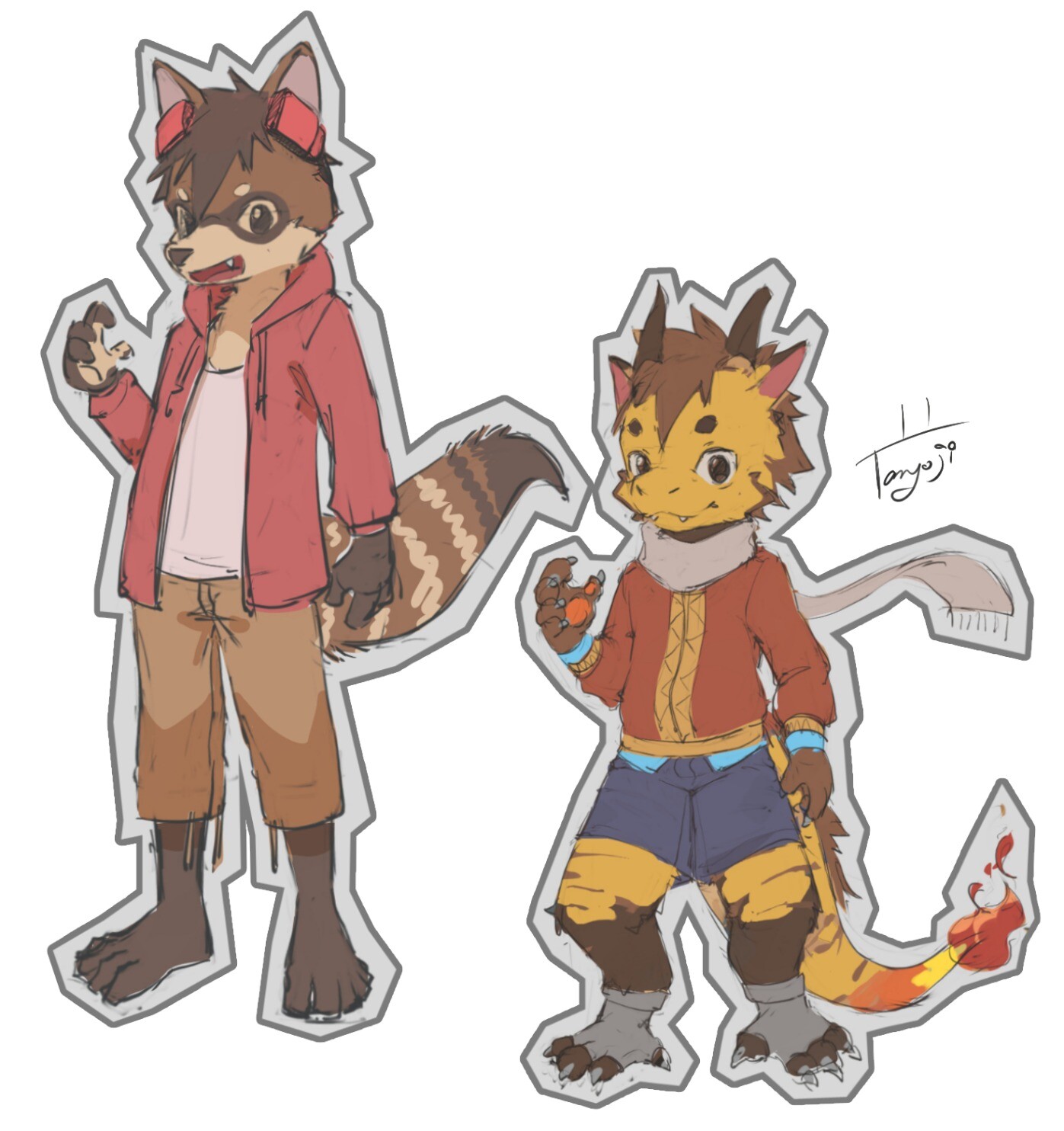 Taryuji: "2 Furry mode xD Yo-kun = Fox 🦊🦊🦊 Shin-kun = Drag…" - Pawoo - 創作活動や自由なコミュニケーションを楽しめる場