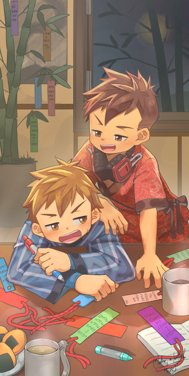 Taryuji: "Hey! Don't peak my wish. //Happy Tanabata Day eve…" - Pawoo - 創作活動や自由なコミュニケーションを楽しめる場