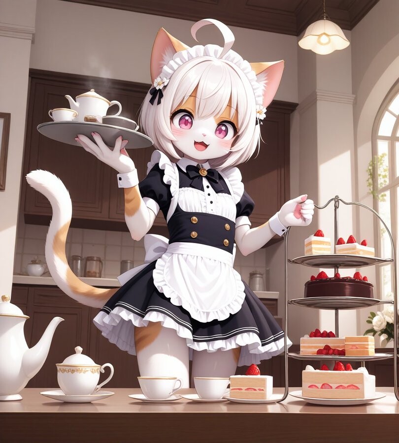 NatuHimawari: "Airi | Maid_costume_Tea_coffee_cake_cat_🐈ちゃん | ht ...
